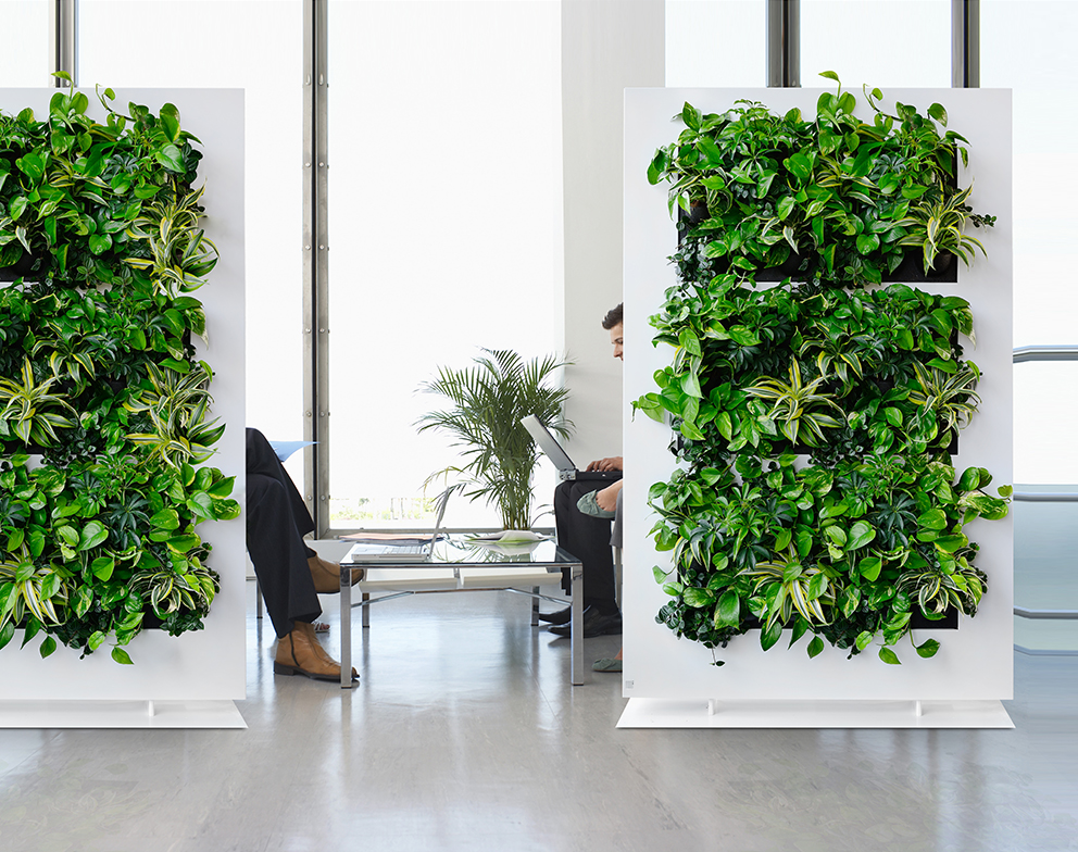 Groene kamer afscheiding met roomdivider met planten | Mobilane